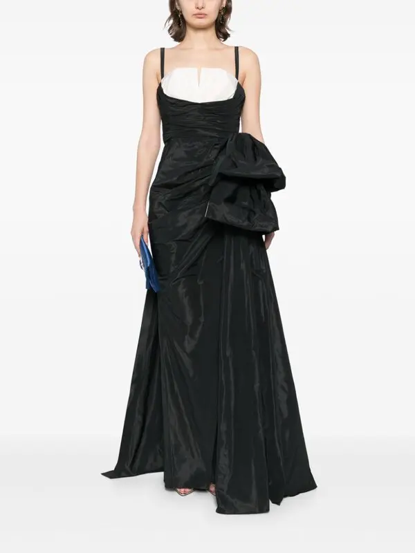 Zuhair Murad Draped Taffeta Gown - Black