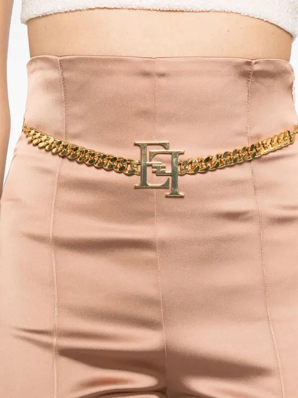 Elisabetta Franchi Satin Flared Trousers