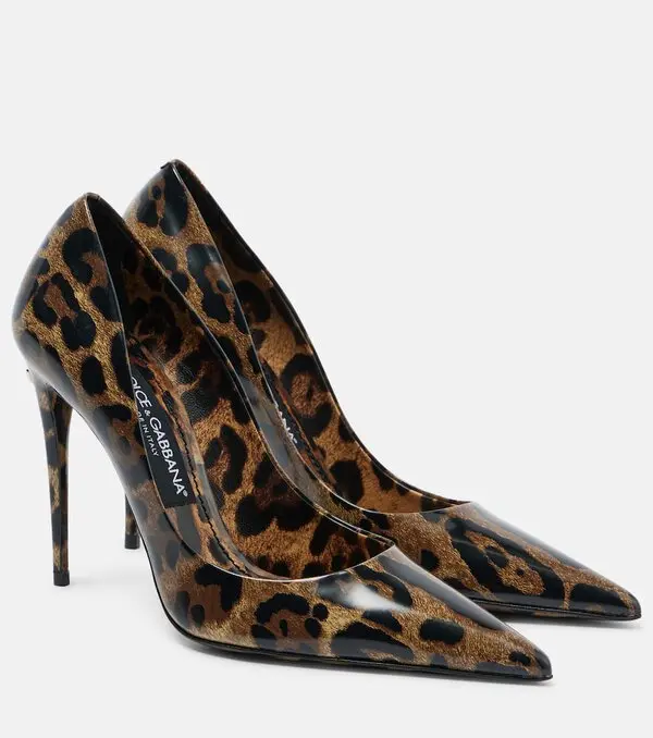 Dolce & Gabbana 105 Leopard-print Leather Pumps