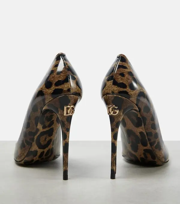 Dolce & Gabbana 105 Leopard-print Leather Pumps