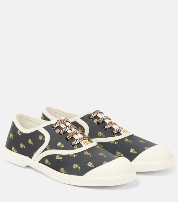 Valentino Garavani Bay Bay Embroidered Sneakers - Black