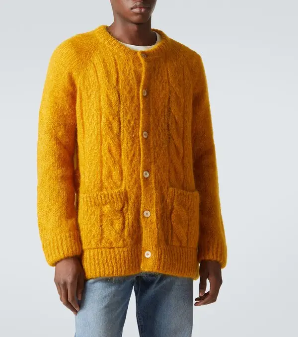 Valentino Garavani Cable-knit Mohair-blend Cardigan
