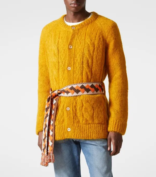 Valentino Garavani Cable-knit Mohair-blend Cardigan