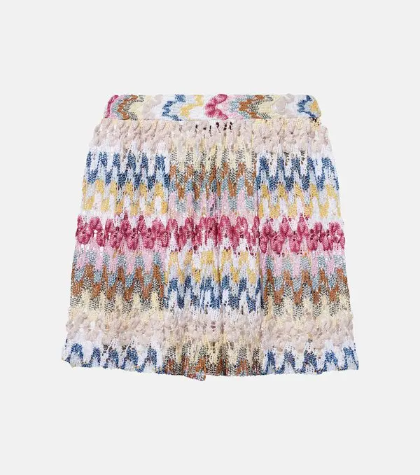 Missoni Knitted Lamé Shorts - Multicoloured