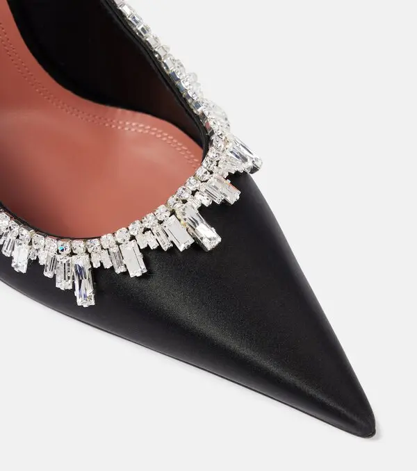 Amina Muaddi Begumissima 105 Embellished Satin Pumps