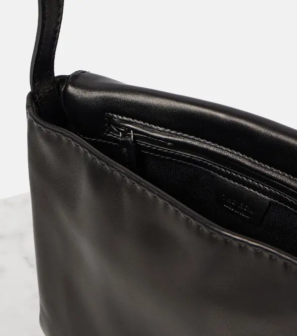 THE ROW Nuance Leather Shoulder Bag - Black