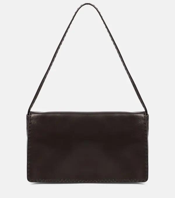 THE ROW Nuance Leather Shoulder Bag - Brown