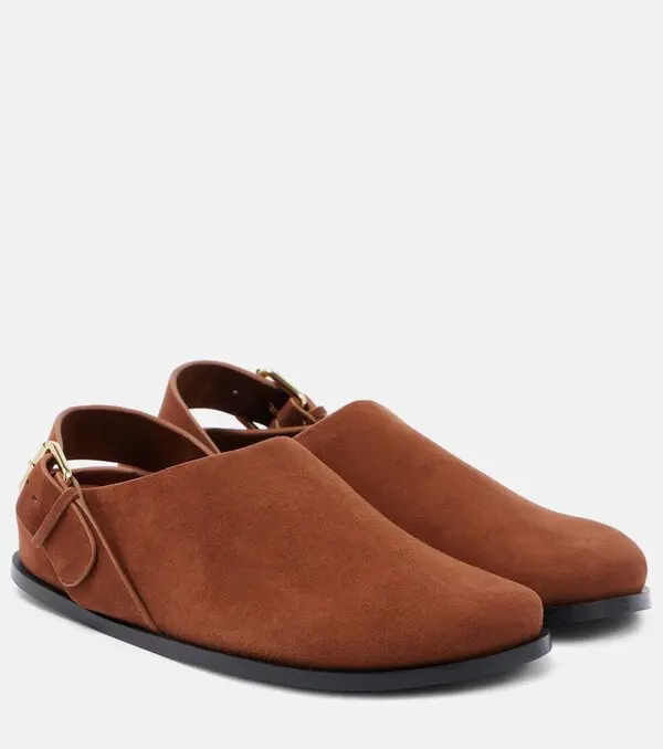 A.emery Louis Suede Slingback Flats - Brown