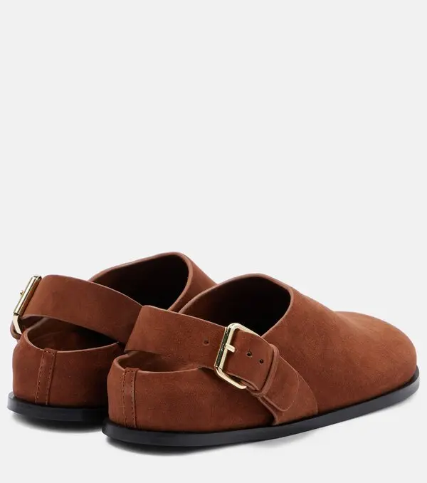 A.emery Louis Suede Slingback Flats - Brown