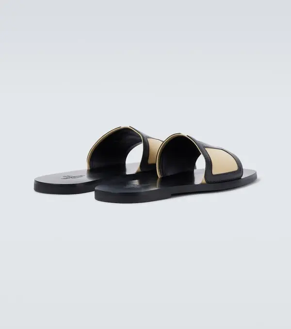 Valentino Garavani Vlogo Leather Slides