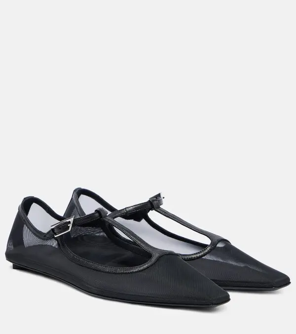 Attico Juno Ballet Flats - Black