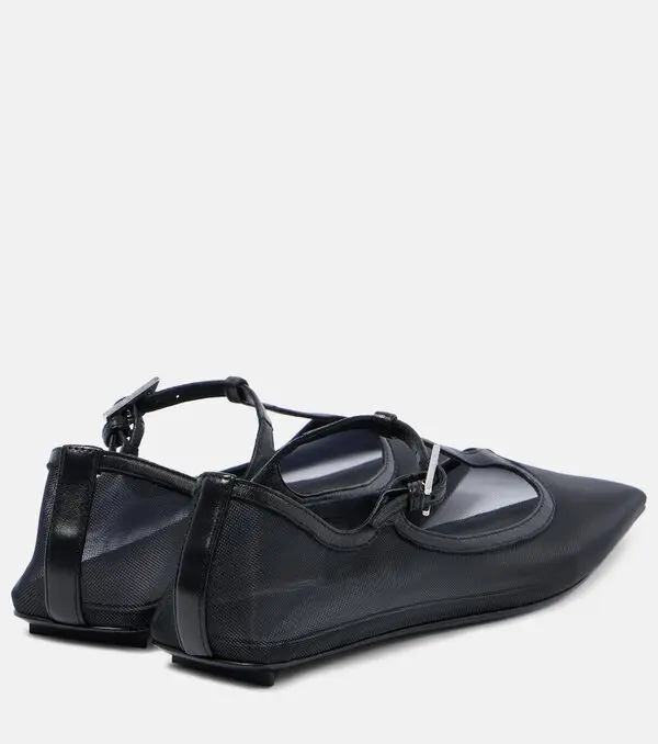 Attico Juno Ballet Flats - Black