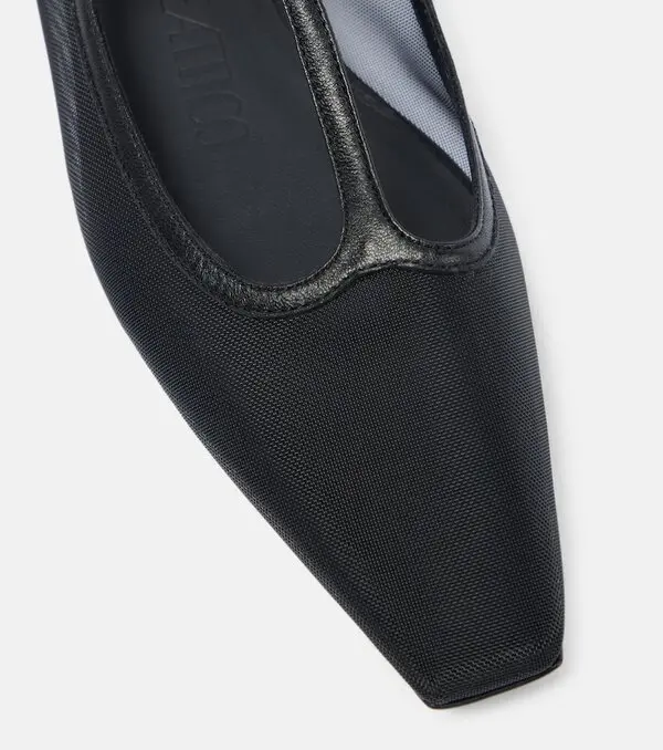 Attico Juno Ballet Flats - Black