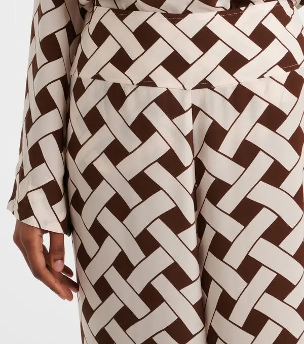Rixo Isotta Printed Wide-leg Pants