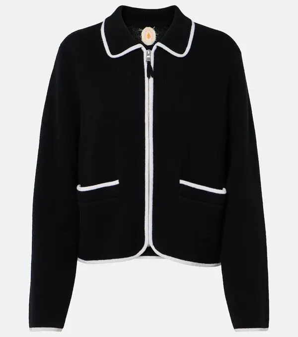 Jardin Des Orangers Wool And Cashmere Zip-up Sweater - Black