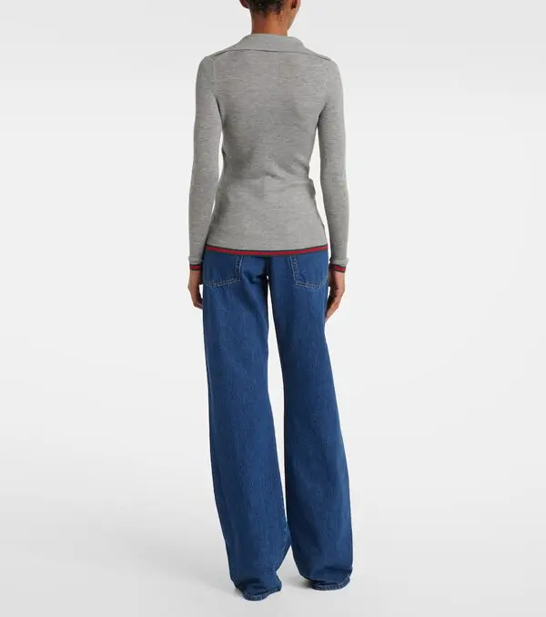 Gucci Cashmere And Silk Polo Sweater