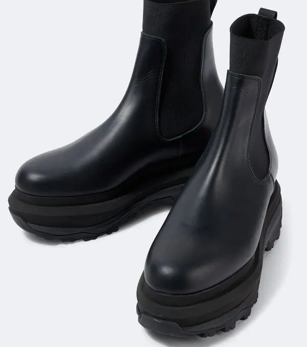 Sacai Leather Chelsea Boots