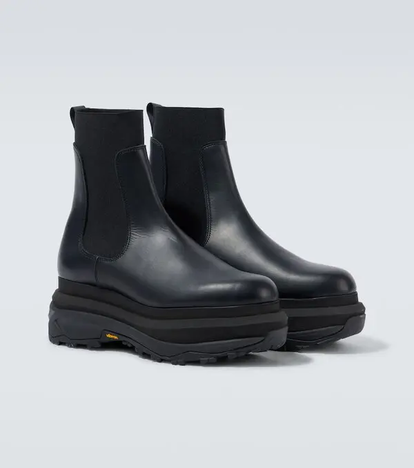 Sacai Leather Chelsea Boots