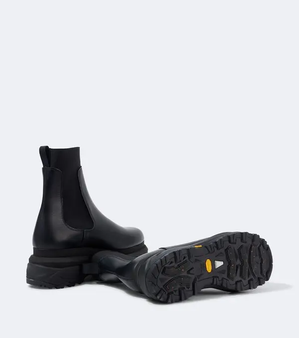 Sacai Leather Chelsea Boots