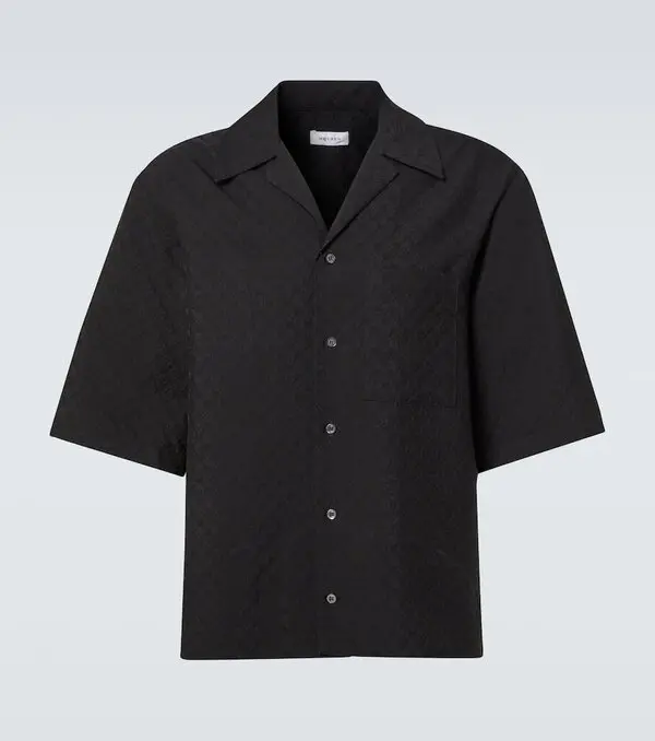Alexander McQueen Skull Jacquard Bowling Shirt - Black