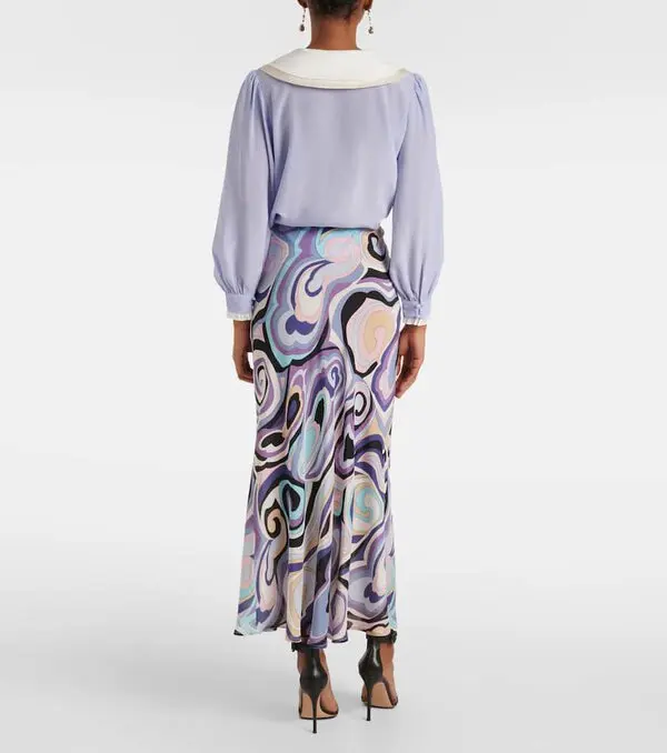 Rixo Kelly Printed Maxi Skirt