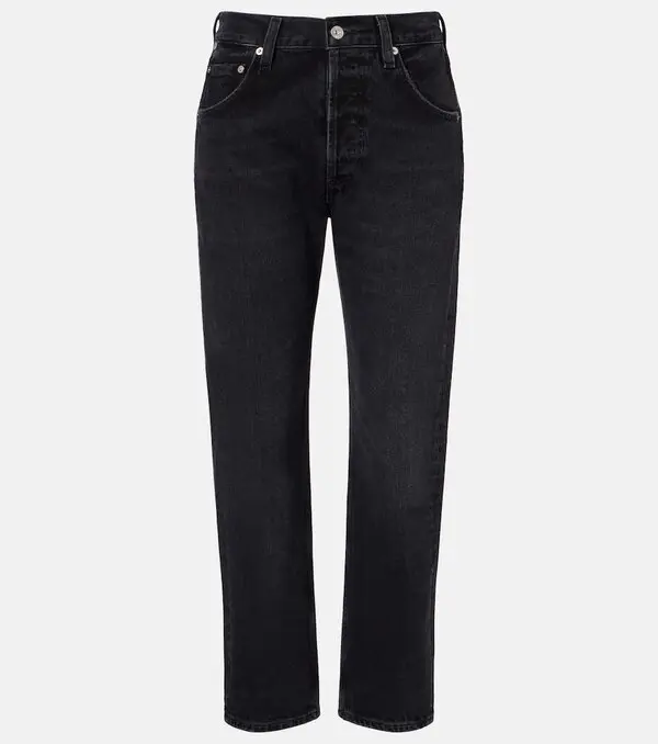Citizens Of Humanity Winslow Mid-rise Straight Jeans - Black