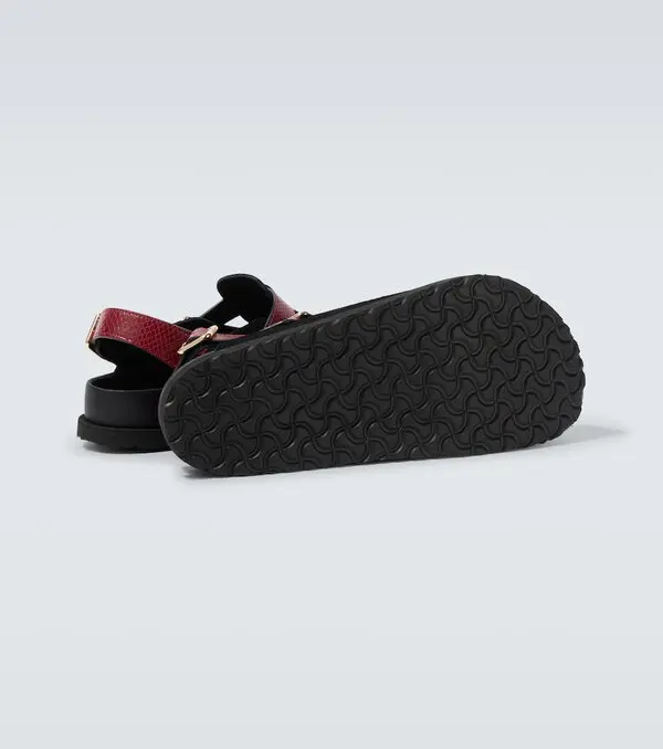 BIRKENSTOCK Tokio Cazador Suede Clogs - Red