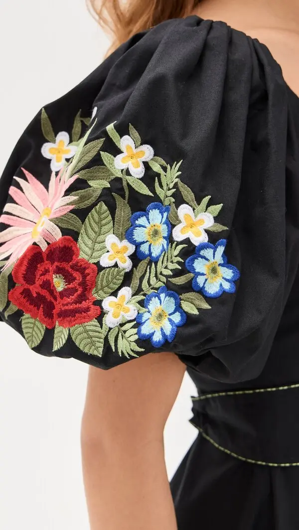 cinq à sept maude cotton embroidered dress Trailing Peonies Maude Dress – Cinq à Sept