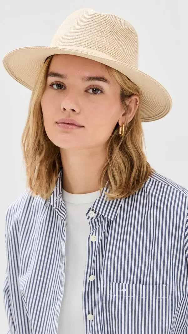 rag & bone Lana Straw Hat Natural Sz M NWT $238 display picture 3