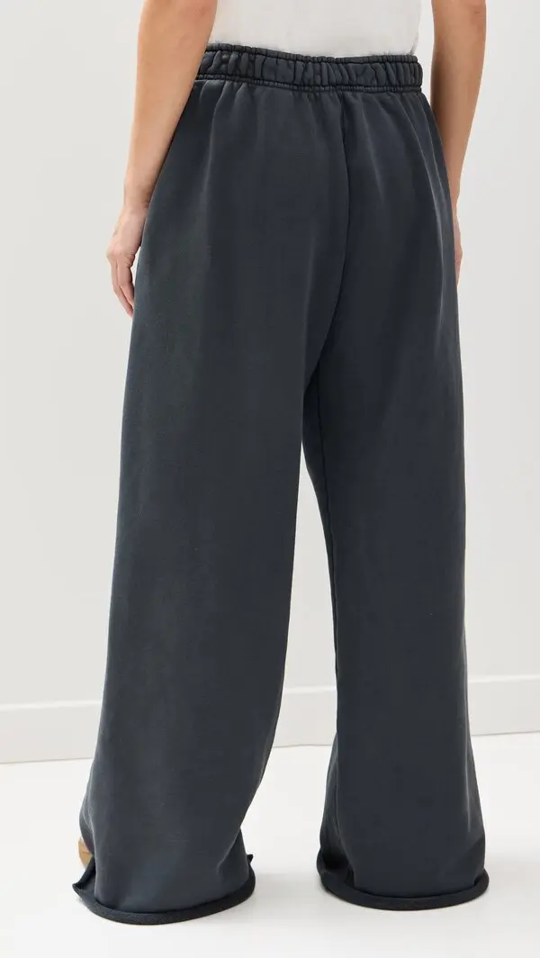 SLVRLAKE Wide Leg Fleece Sweatpants - Charcoal