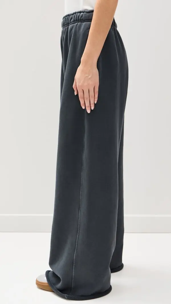 SLVRLAKE Wide Leg Fleece Sweatpants - Charcoal