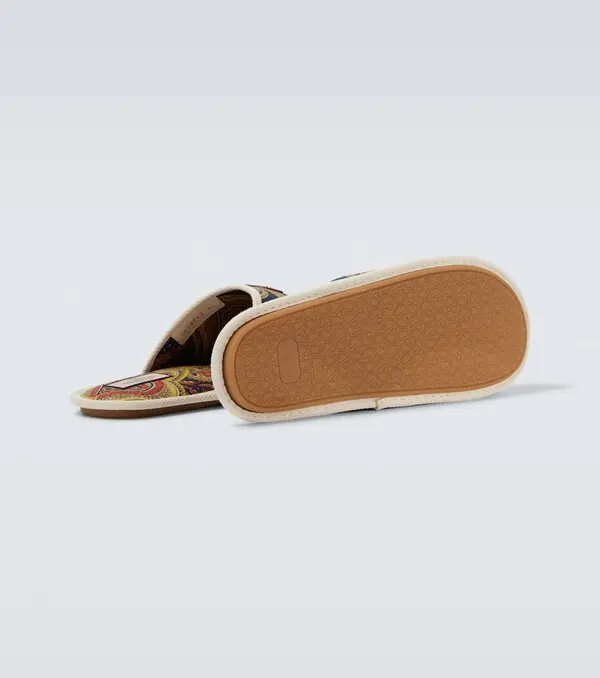 Valentino Garavani Paisley Denim Slides