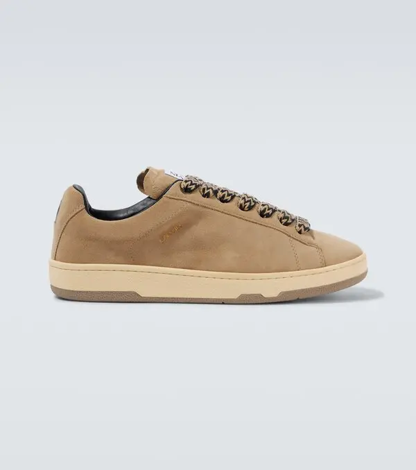 LANVIN Curb Lite Suede Sneakers - Beige