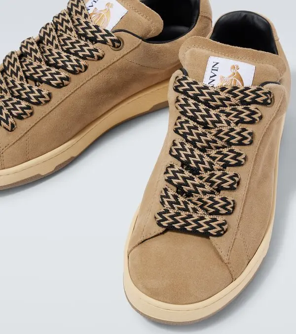 LANVIN Curb Lite Suede Sneakers - Beige