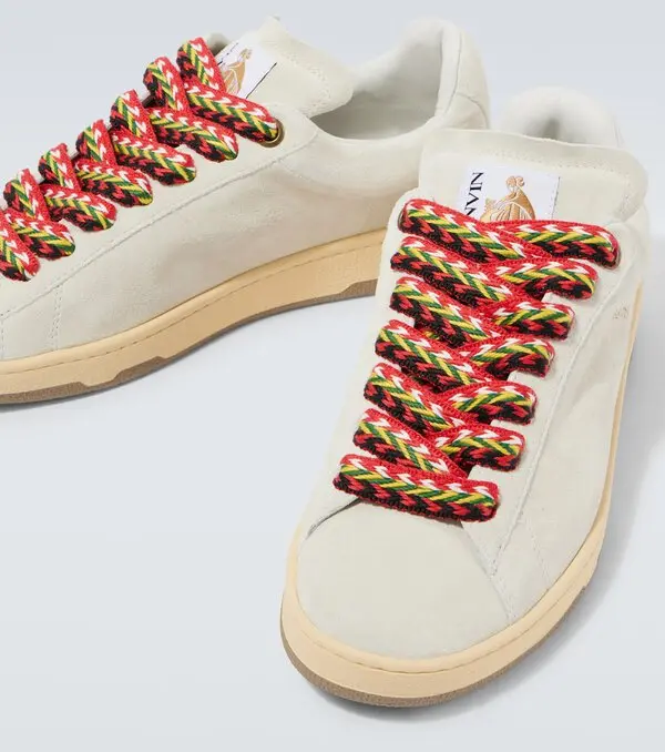 LANVIN Curb Lite Suede Sneakers - White