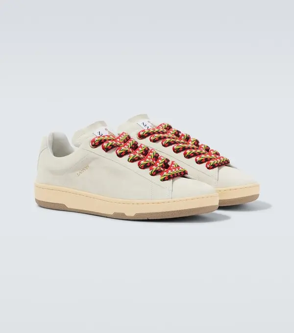 LANVIN Curb Lite Suede Sneakers - White