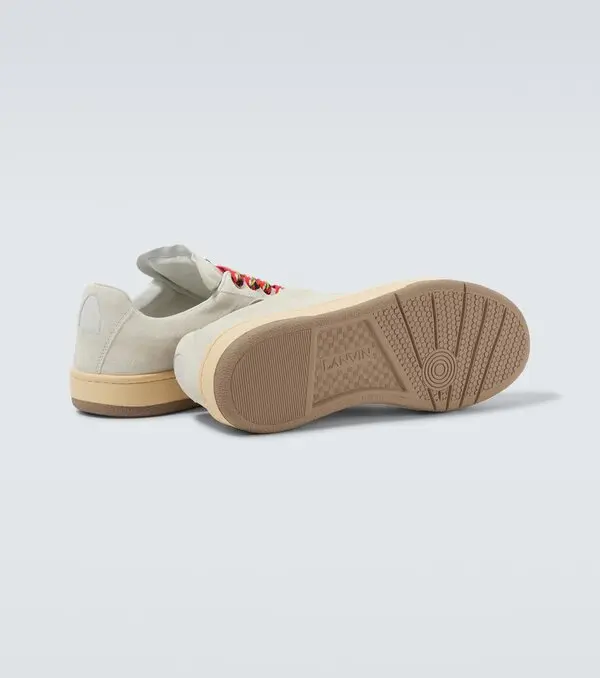 LANVIN Curb Lite Suede Sneakers - White