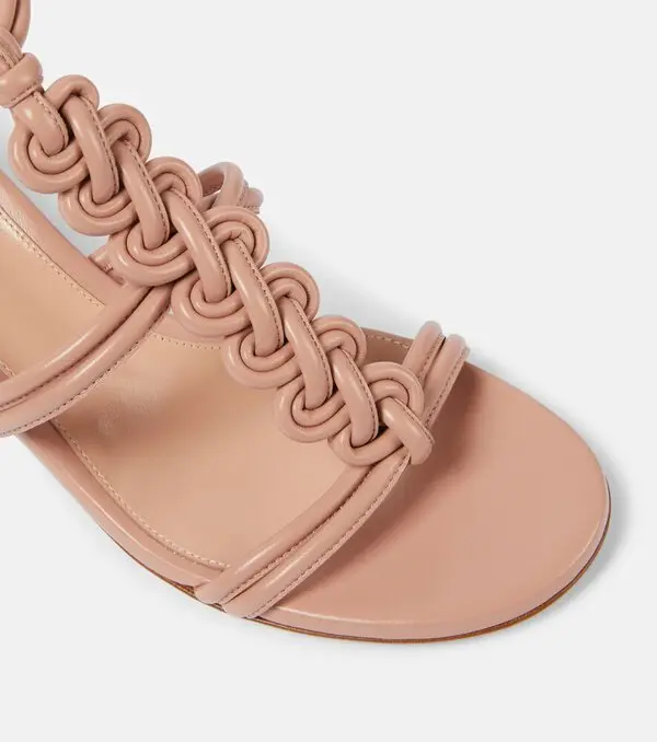 GIANVITO ROSSI Leather Sandals - Beige