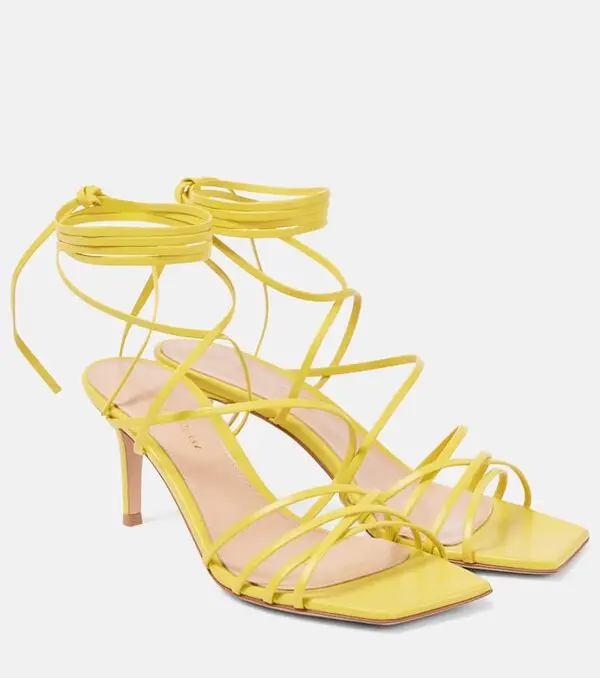 GIANVITO ROSSI Leather Sandals - Yellow