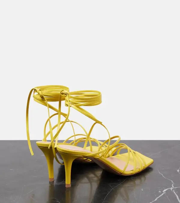 GIANVITO ROSSI Leather Sandals - Yellow