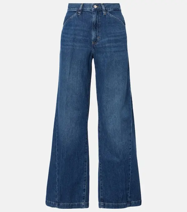 FRAME Le Baggy Palazzo Wide-leg Jeans - Blue