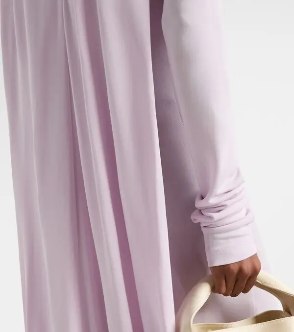 TOTEME Draped Jersey Midi Dress - Purple