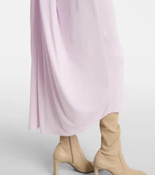 TOTEME Draped Jersey Midi Dress - Purple