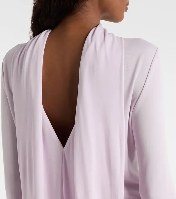 TOTEME Draped Jersey Midi Dress - Purple