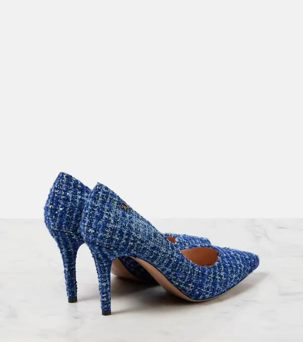 GIANVITO ROSSI 85 Bouclé Pumps