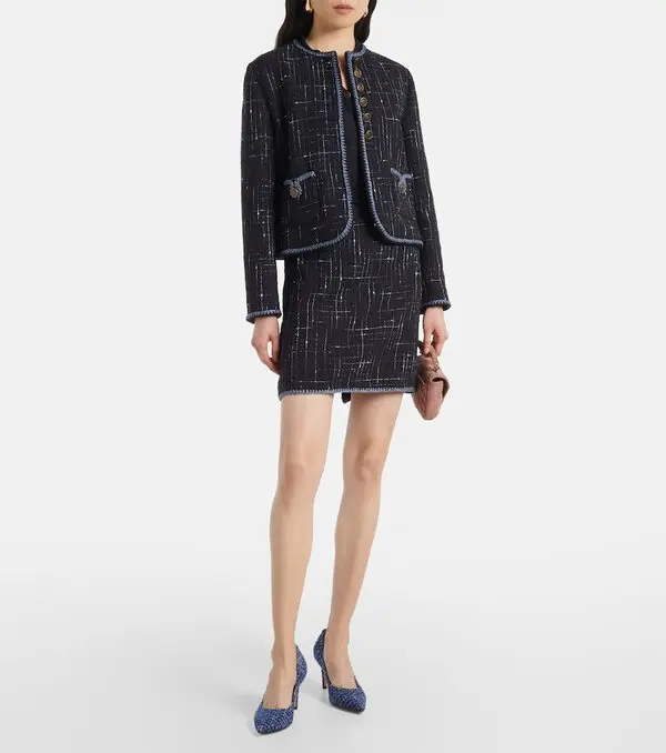 GIANVITO ROSSI 85 Bouclé Pumps