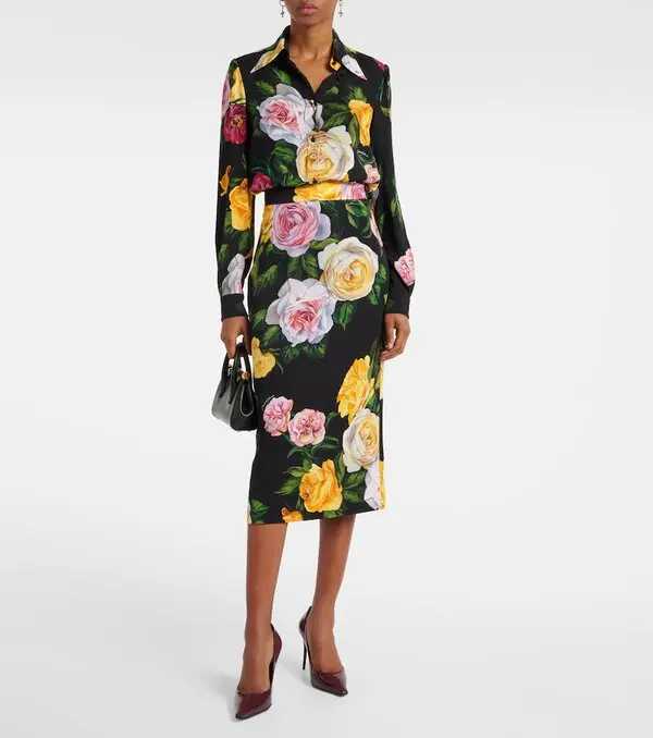 Dolce & Gabbana Floral Silk-blend Shirt