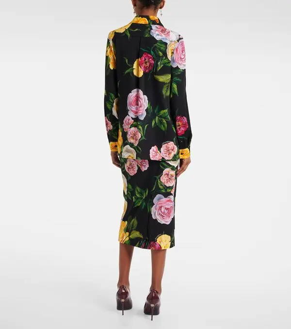 Dolce & Gabbana Floral Silk-blend Shirt