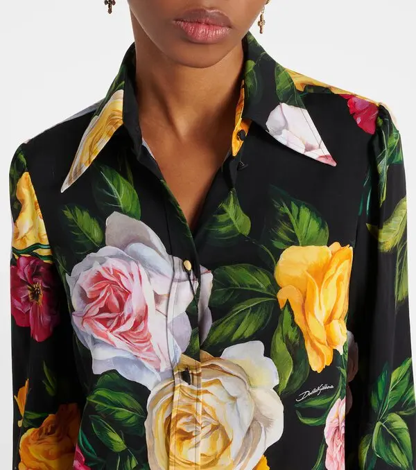 Dolce & Gabbana Floral Silk-blend Shirt