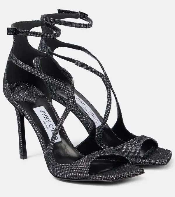 JIMMY CHOO Azia 95 Glitter Sandals - Multicoloured